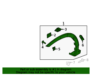 Genuine Wheel Opening Molding for 2022-2023 Hyundai Palisade | Part ...
