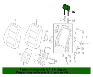 2014-2019 Volkswagen Headrest 5C6-881-901-F-83X | OEM Parts Online