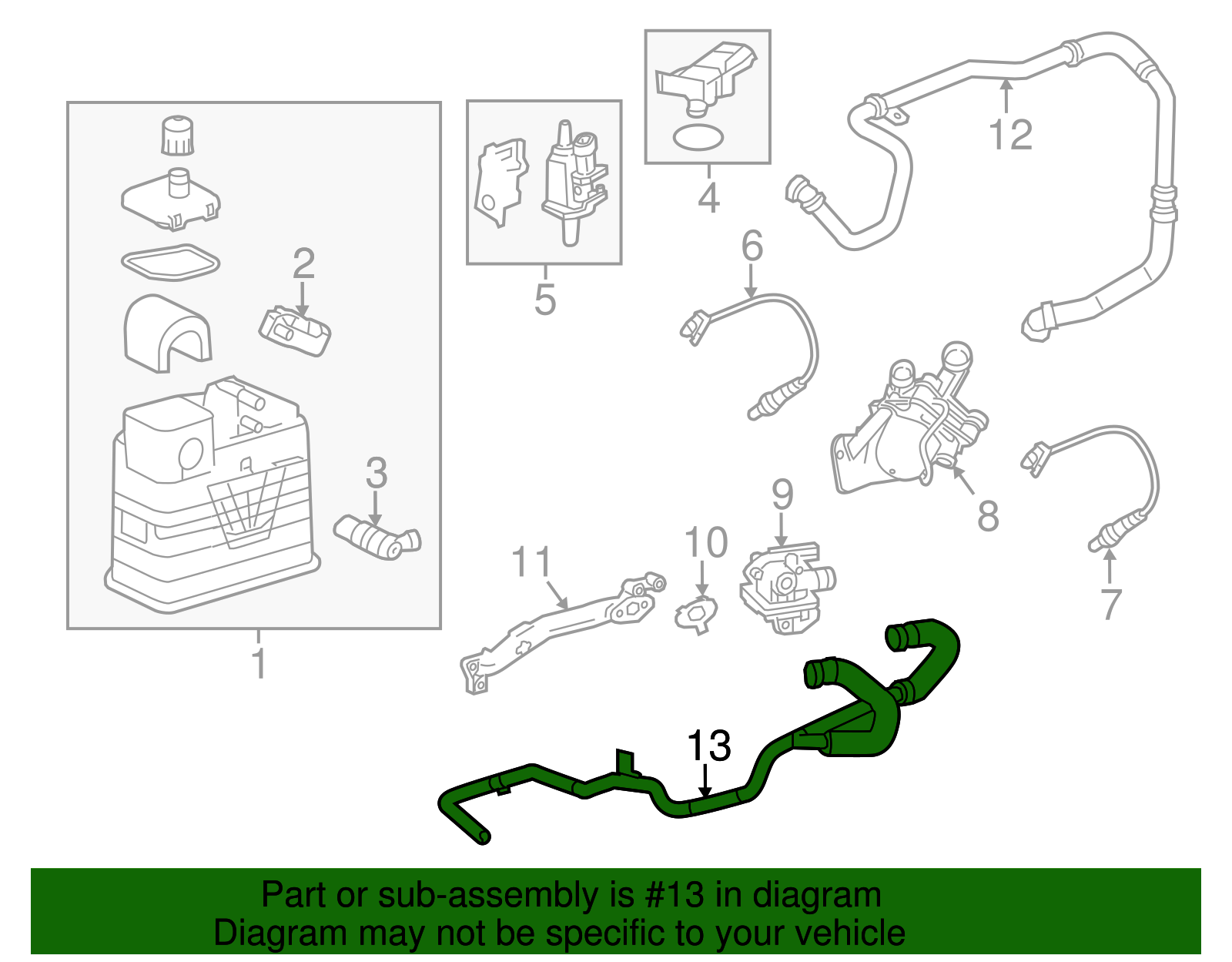 12647908 - 2013-2016 GM - Secondary Air Injection Pipe | My GM Part