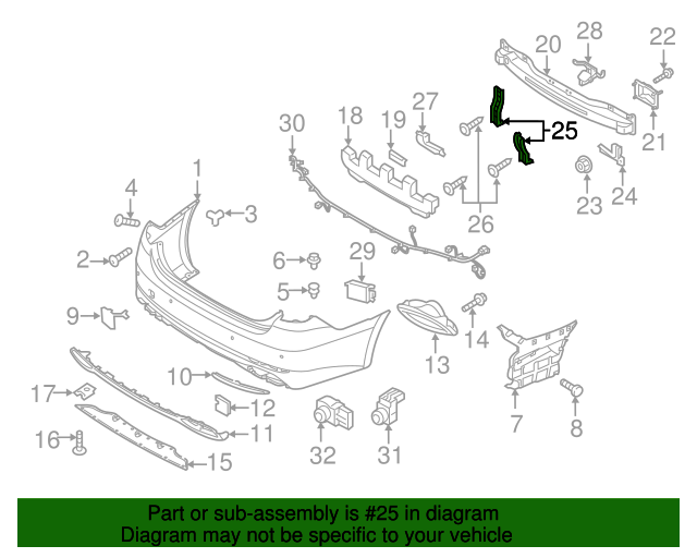 2016-2017 Kia K900 Impact Bar Lower Bracket - Driver's Side (LH) 86635 ...