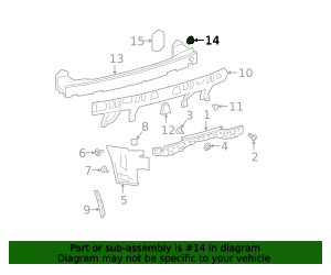 2020-2023 Toyota GR Supra Impact Bar Nut 90118-WA184 | Toyota Parts