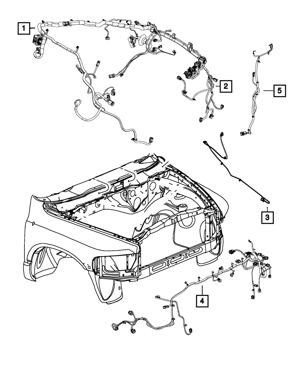2013 Ram 1500 Front End Module Wiring 68145483AD | My Mopar Parts