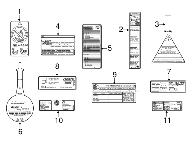 4E0-010-548-C - Info Label 2013-2023 Audi | Audi OEM Parts