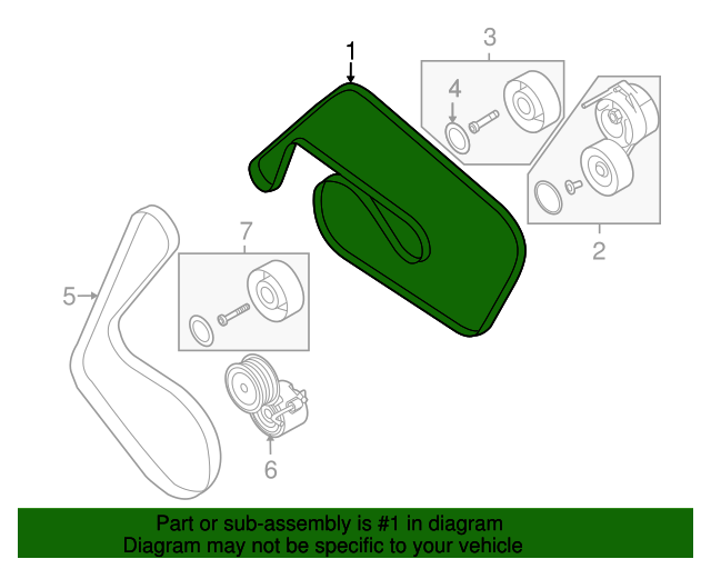 06E-903-137-N - Serpentine Belt 2009-2011 Audi A6 Quattro | Audi OEM Parts