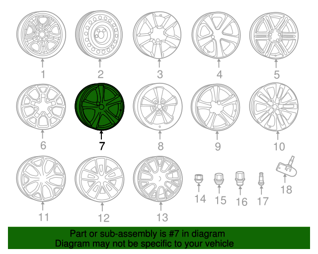 2014-2019 Dodge Wheel 68214367AA | TascaParts.com