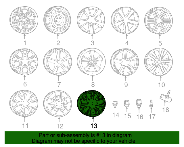 6DB71VXWAA - Wheel - 2015-2019 Dodge | Mopar Parts Canada
