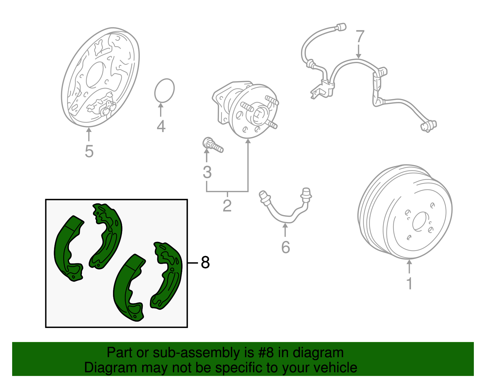 04495-12210 - Drum Brake Shoe - 1984-1999 Toyota | Lithia Toyota Parts