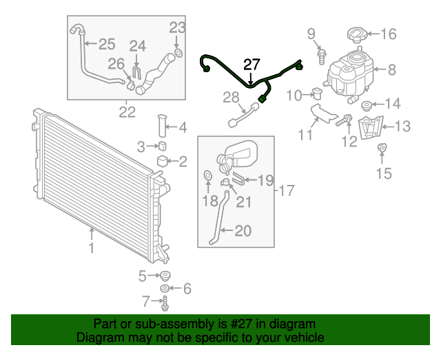 2017-2019 Audi Q7 Vent Hose 4M0-121-081-AJ | OEM Parts Online