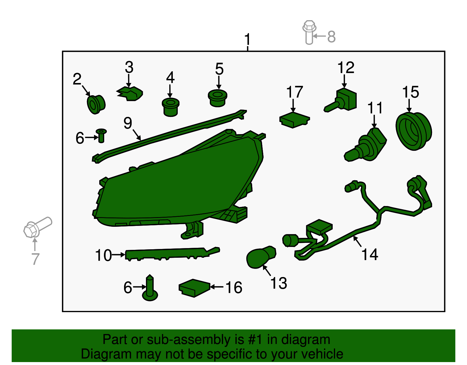 2013-2017 GMC Headlamp Asm 23391886 | GM Parts Center