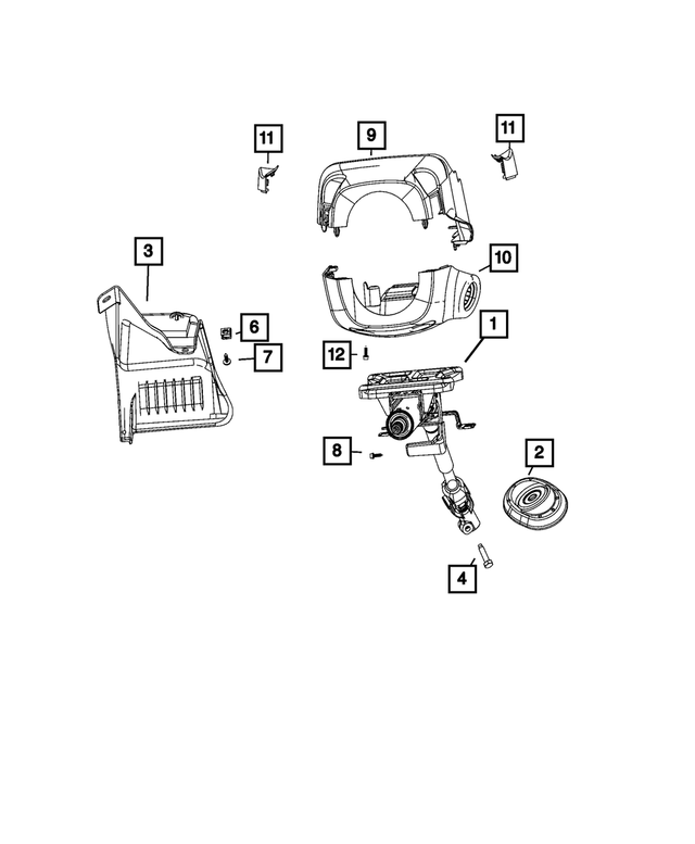 2022-2024 Ram Steering Column Shroud 7DY34LXHAA | Mopar eStore