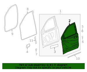 2020-2023 GM Front Passenger Side Door Outer Panel 84691734 GM ...