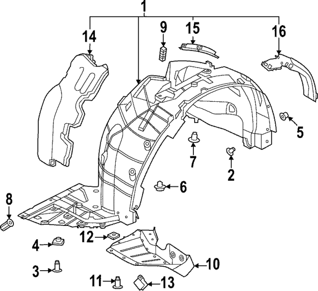 2023-2024 Nissan ARIYA Front Insulator 638A0-5MP1A | Team Nissan Inc.