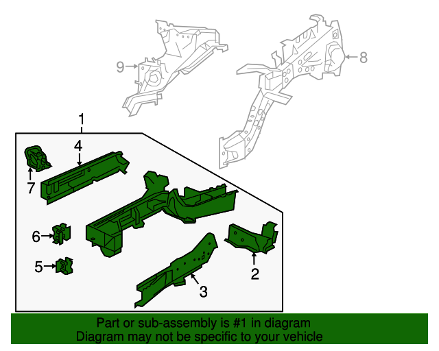 2017-2023 Chrysler Rail 68421032aa | TascaParts.com