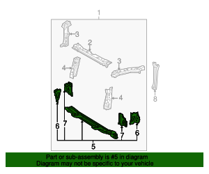 57104-42050 - Lower Tie Bar - 2001-2005 Toyota RAV4 | Lithia Toyota Parts