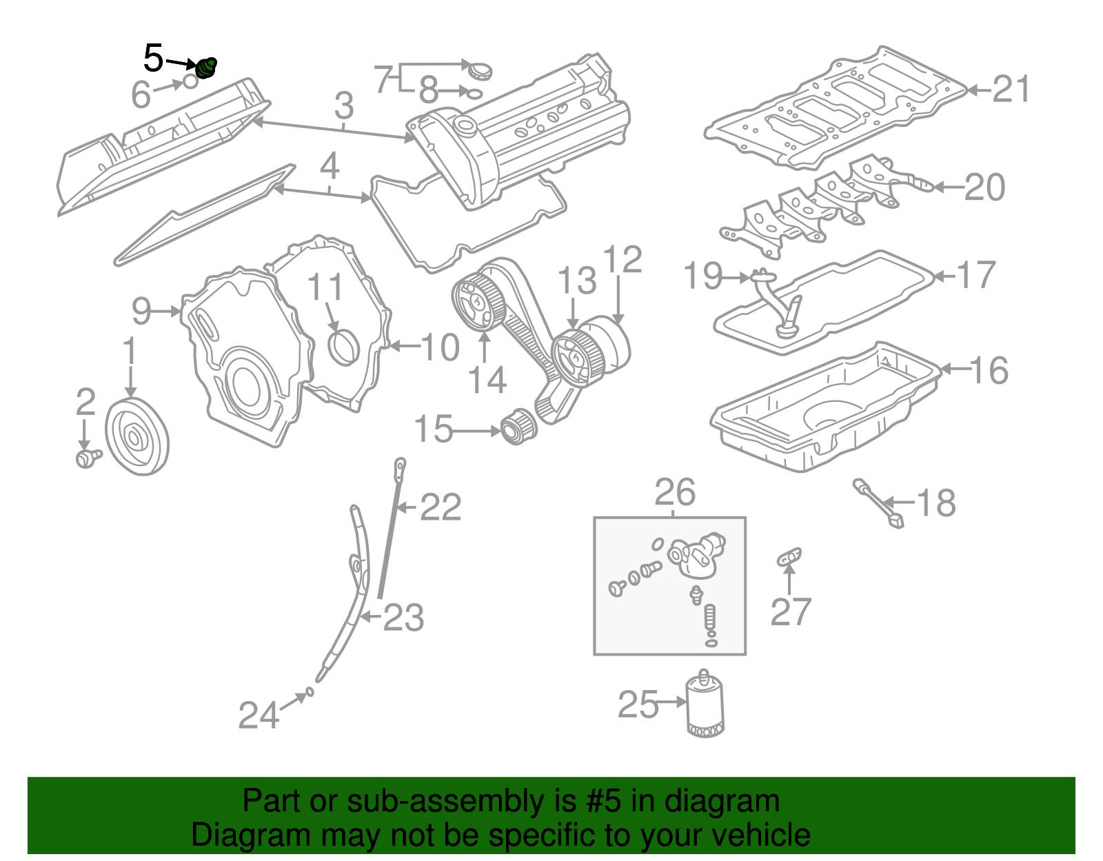 1984-2006 GM Positive Crankcase Ventilation (PCV) Valve 19303069 GM ...