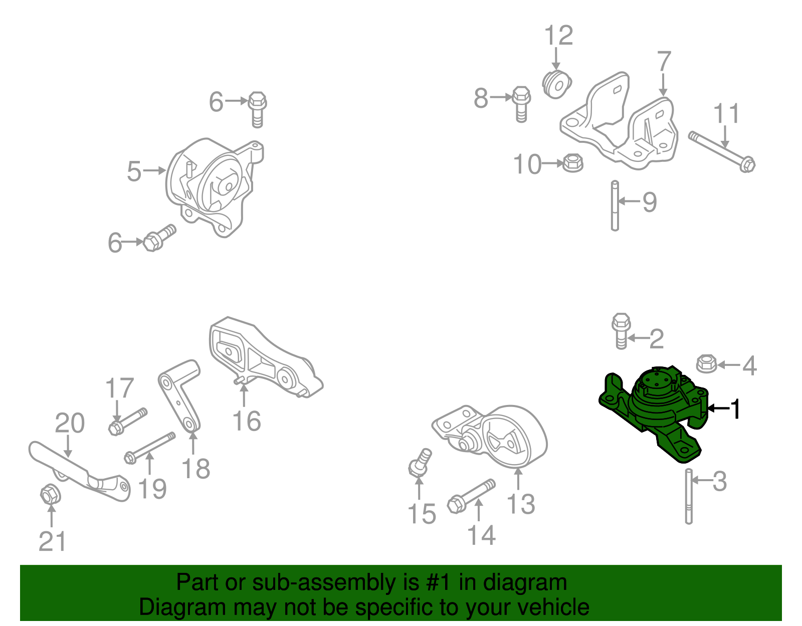 Genuine OEM Ford Part - Mount DG1Z-6038-E | Genuine OEM Ford Parts ...