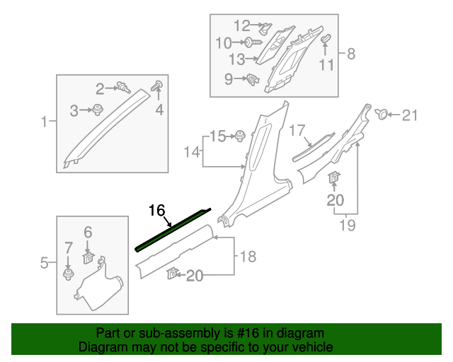 2018-2021 Kia Stinger Front Sill Plate - Driver's Side (LH) 85873 ...