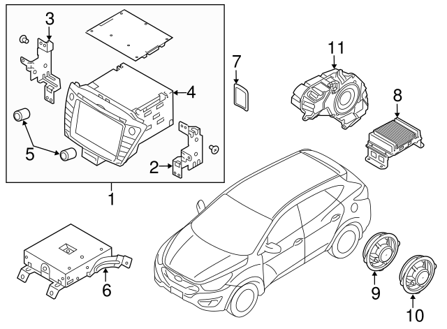 Hyundai - 96510-2S550 - GPS Navigation Control Module - 2014-2015 ...