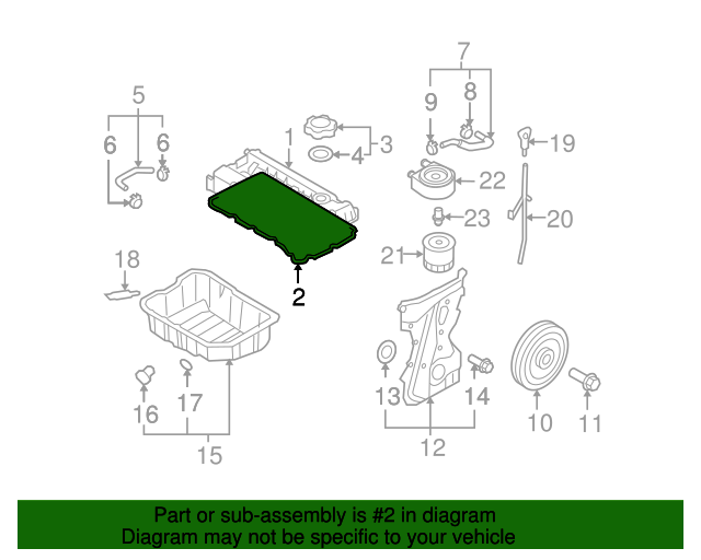 2009-2012 Hyundai Valve Cover Gasket 22441-2G600 | OEM Parts Online