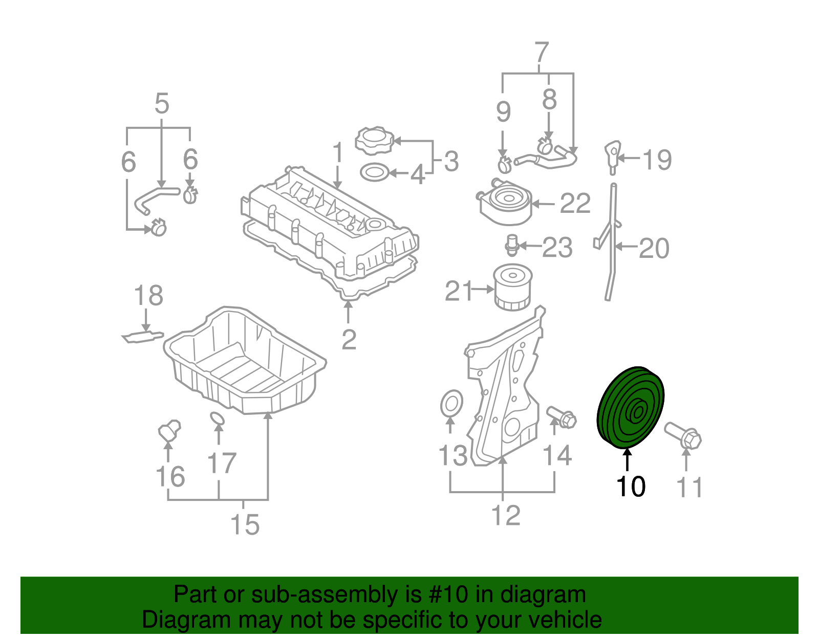 2006-2008 Hyundai Sonata Damper Pulley 23124-25050 | OEM Parts Online