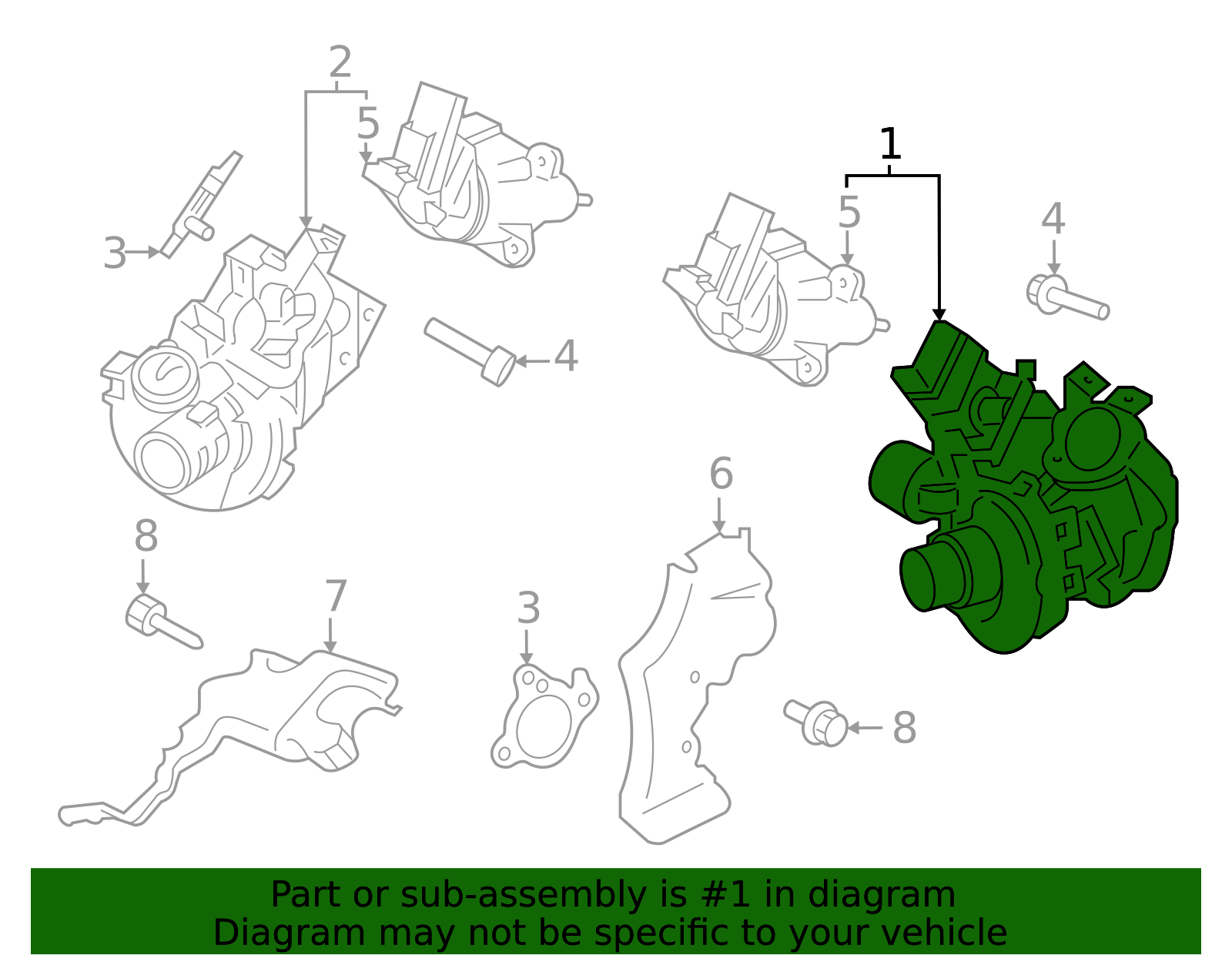 2024 Ford F-150 Turbocharger RL3Z-6K682-D | QuirkParts