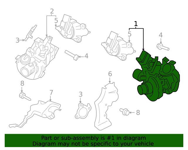2021 Ford F-150 Turbocharger ML3Z-6K682-B | TascaParts.com