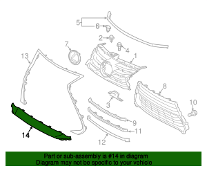 53122-53090 - Grille Molding 2018-2020 Lexus | AutoNationParts.com