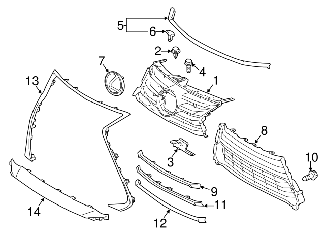 2017-2020 Lexus Protector 53119-53070 | OEM Parts Online