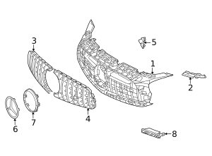 190-885-53-02 - Grille 2018-2021 Mercedes-Benz | AutoNationParts.com
