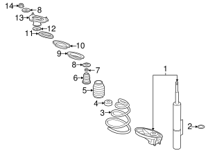 997-343-041-80 - Suspension Strut 2011 Porsche 911 | AutoNationParts.com