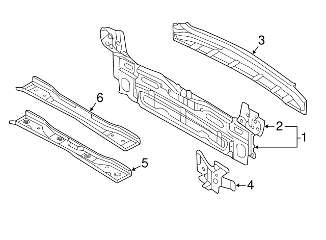 2015-2020 Audi Rear Body Reinforcement 8V5-813-307 | AutoNationParts.com