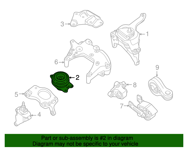 11220-3TA0B | Nissan Insulator Assy Engine Mounting - Genuine OEM ...