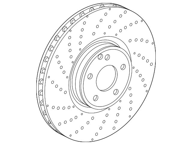 222-421-51-00 - Disc Brake Rotor Front 2014-2020 Mercedes-Benz ...