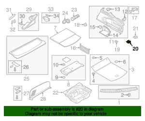 2012-2018 Audi Tie Down Hook Front Mount 4G8-813-383 | Audi OEM Parts Guy