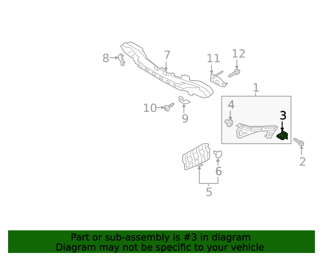 2018-2020 Kia Side Bracket Nut 86617-3X000 | QuirkParts