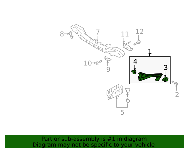 2019-2020 Kia Forte Side Bracket - Driver's Side (LH) 86651-M7000 ...