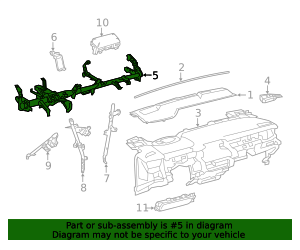 2019-2020 Toyota Corolla Instrument Panel Reinforcement 55330-12850 ...
