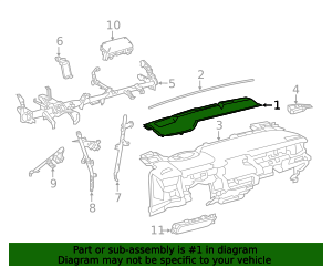 55300-02090-C0 - Upper Dash Panel 2019-2024 Toyota | Ourisman Toyota Parts