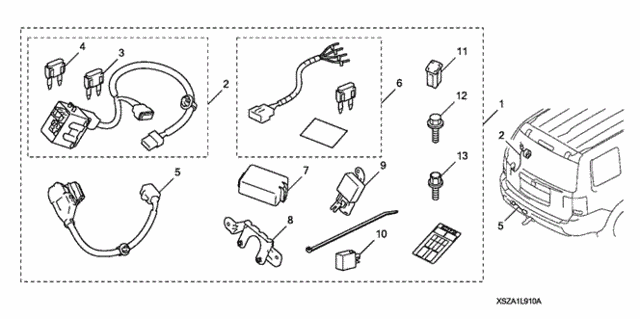 08L91-SZA-10030 - Socket Assembly Trailer | Honda Factory Parts
