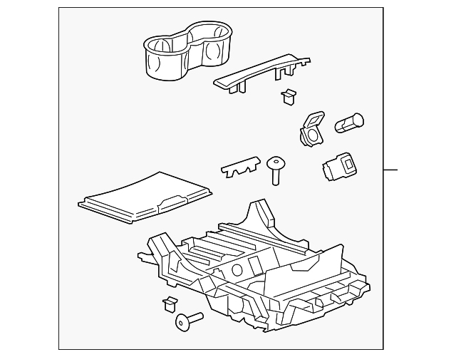 2015-2020 Cadillac Santos Palisander Front Floor Console Compartment ...