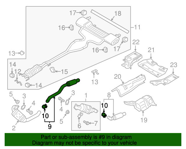 2017-2020 Ford Front Pipe - Driver's Side (LH) GD9Z-5G203-B ...