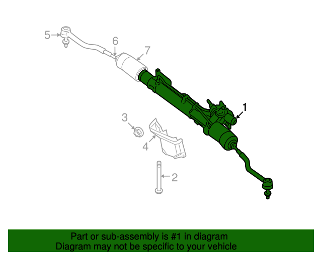 49001-JA01B - Steering Gear 2007-2013 Nissan Altima | Nissan Parts ...