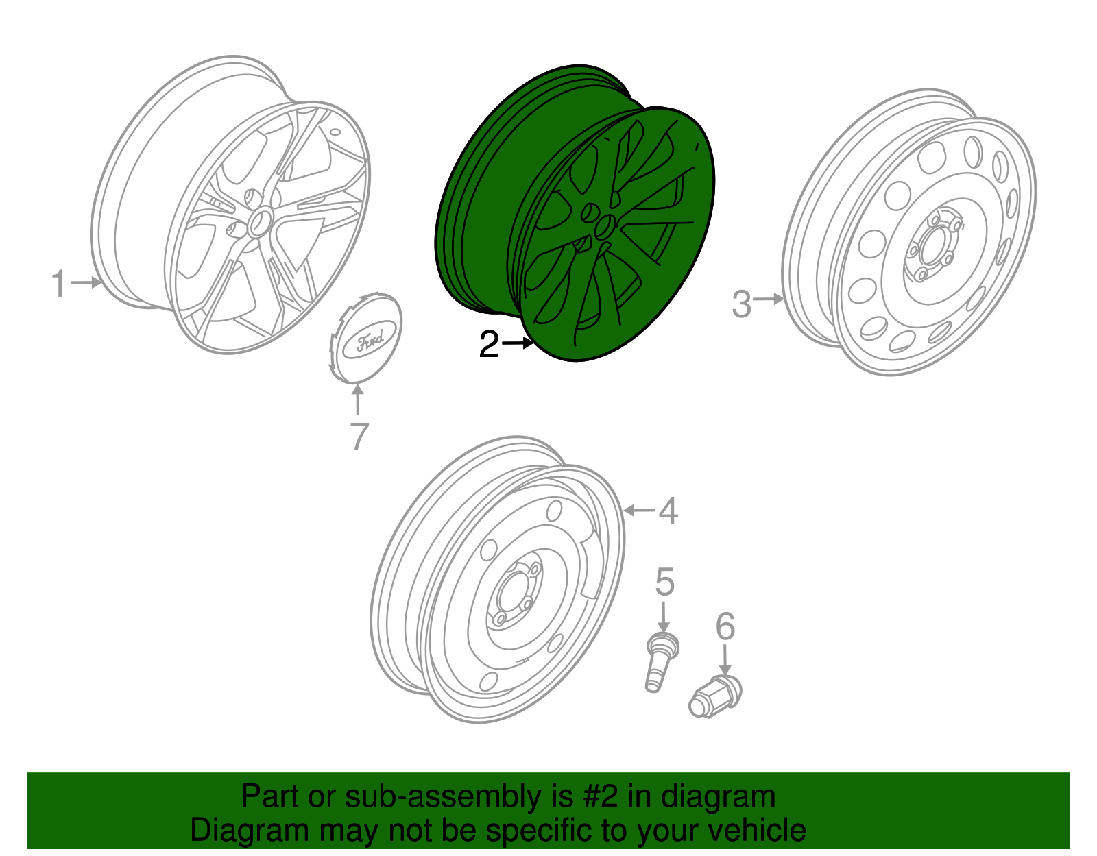EG1Z-1007-A - Wheel, Alloy 2014-2019 Ford | Big 3 Auto Parts