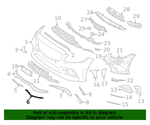 205-885-92-02 - Bumper Trim 2019-2023 Mercedes-Benz C 43 AMG ...
