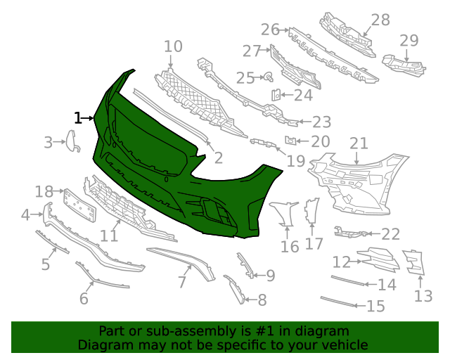 Genuine OEM Bumper Cover | 205-880-24-08-9999 | Fits Select 2019-2023 ...