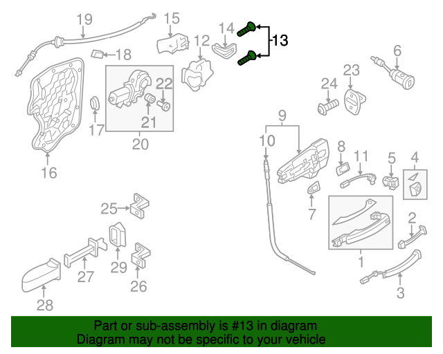 WHT-003-688 - Lock Screw 2011-2018 Audi | Audi OEM Parts