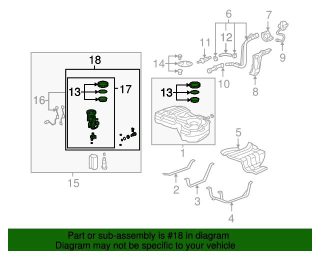 17052-SWA-A00 - Regulator Assembly, Pressure - 2007-2011 Honda CR-V ...