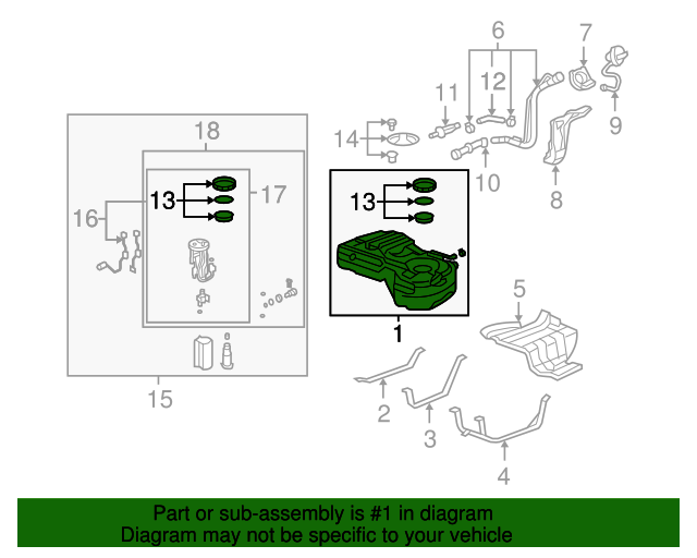 OEM 2007-2011 Honda CR-V Fuel Tank 17044-SWA-A01 | Honda Automotive Parts