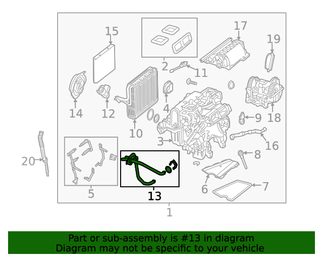 222-830-71-15 - HVAC Heater Hose Outlet Tube 2014-2021 Mercedes-Benz ...