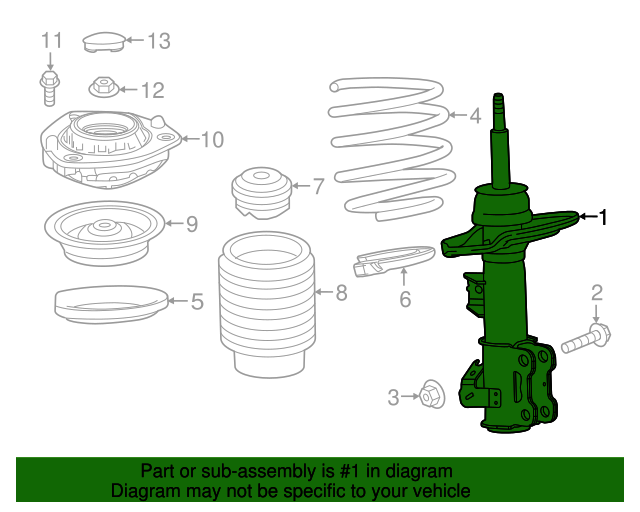 2016-2023 Chevrolet Camaro Front Passenger Side Suspension Strut ...